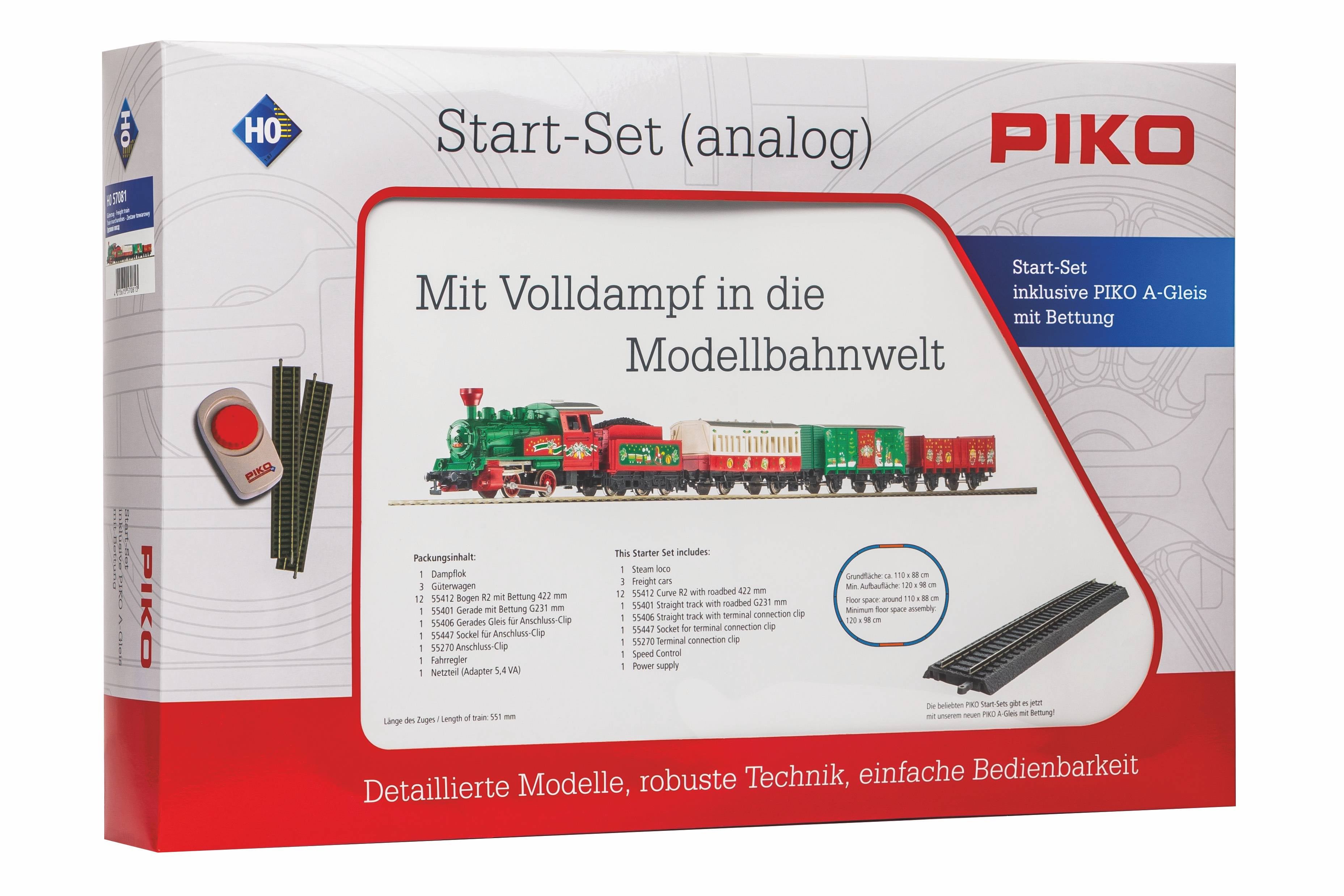 PIKO H0 Starter Set: Kerst Stoomtrein 57081 – H0ModelTrainMaster